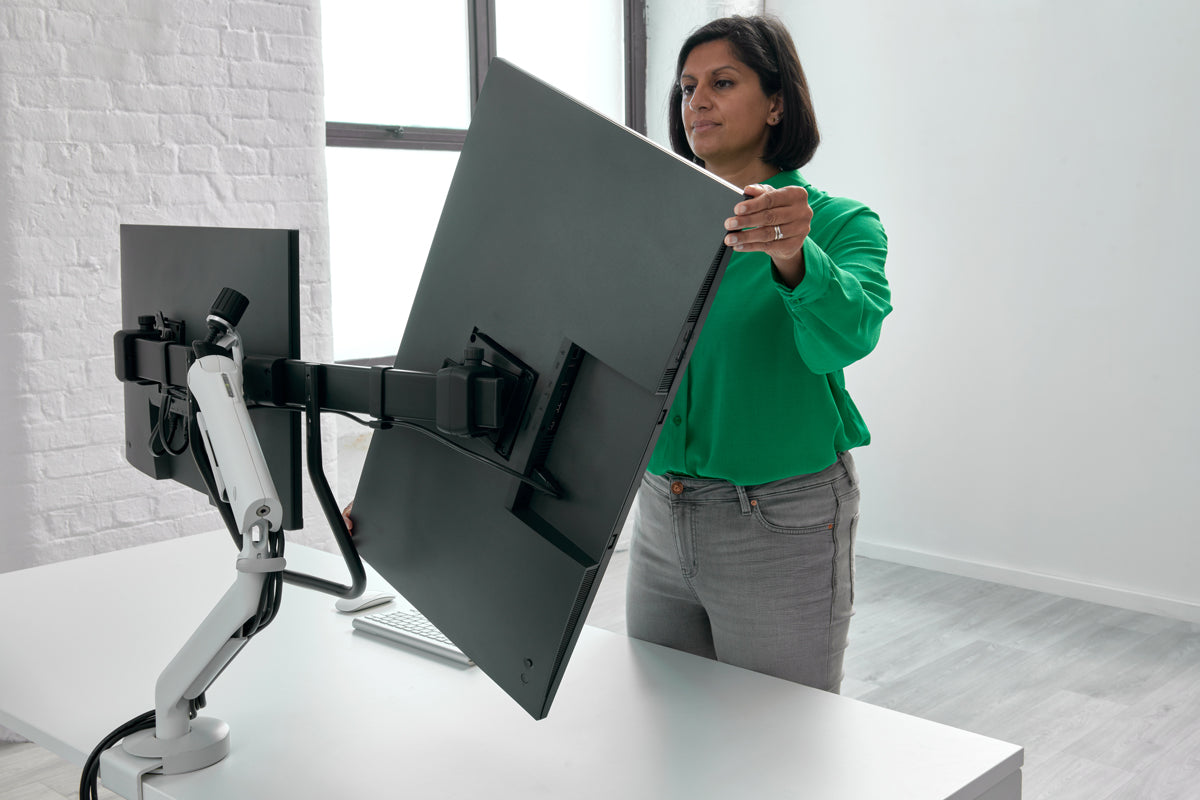 Flo X Multi Monitor Arm | Dual/Triple, White or Black | CBS – Colebrook ...